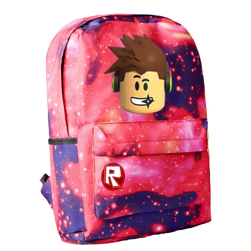 Red Starry kids backpack girls roblox School Bag with Anime Backpack ...