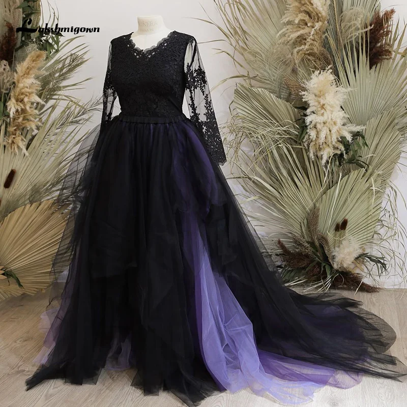 Gothic Wedding dresses Black and Purple | Dresses Images 2022