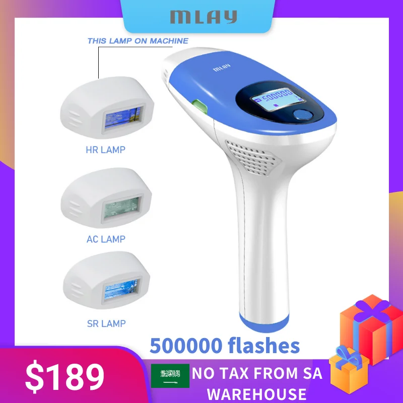 Mlay T3 Laser Depilator Ipl Hair Removal Machine 500000 Flashes Hair ...