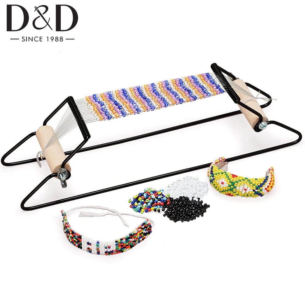 Wood&Stainless Steel Weaving Beading Loom Set for Jewelry Bracelets DIY ...