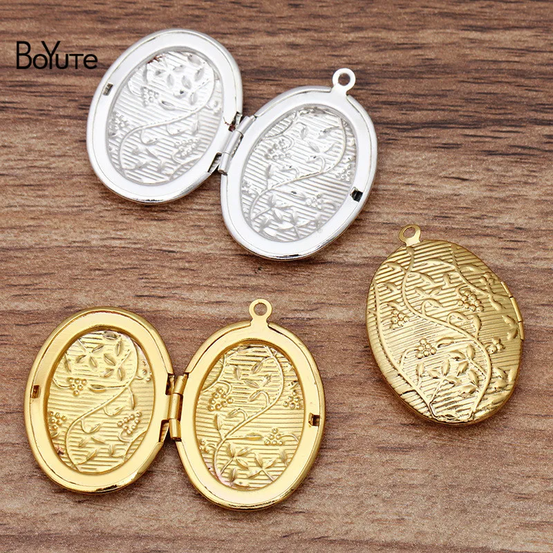 BoYuTe (10 Pieces/Lot) 16*24*4MM Metal Brass Floating Oval Locket ...