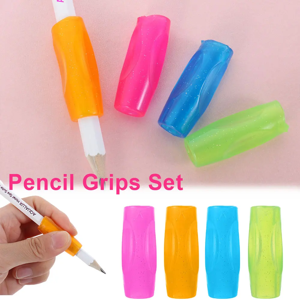 Pencil-Grasp-Soft-Silica-Gel-Pen-Grip-Writing-Training-Correction-Pen ...