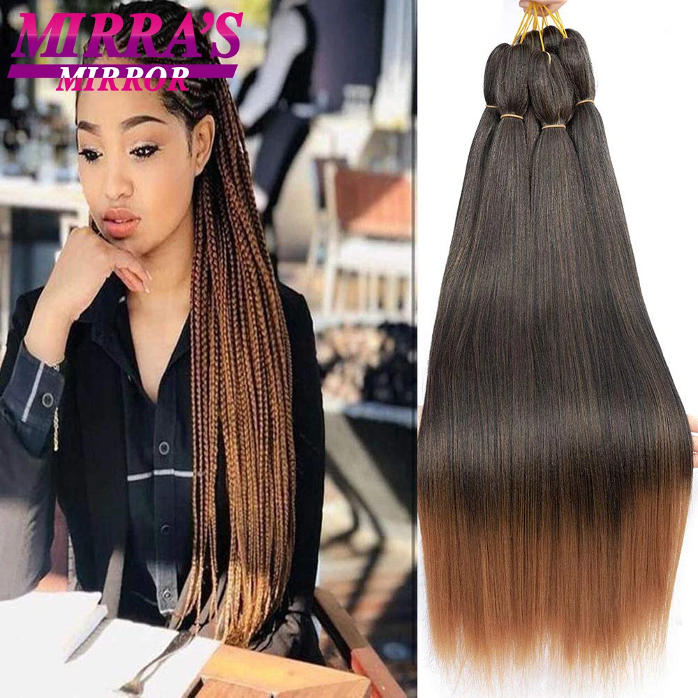 Mirra's Mirror Jumbo Braid Hair 20"/26" T1b/brown Braiding Hair Pre ...