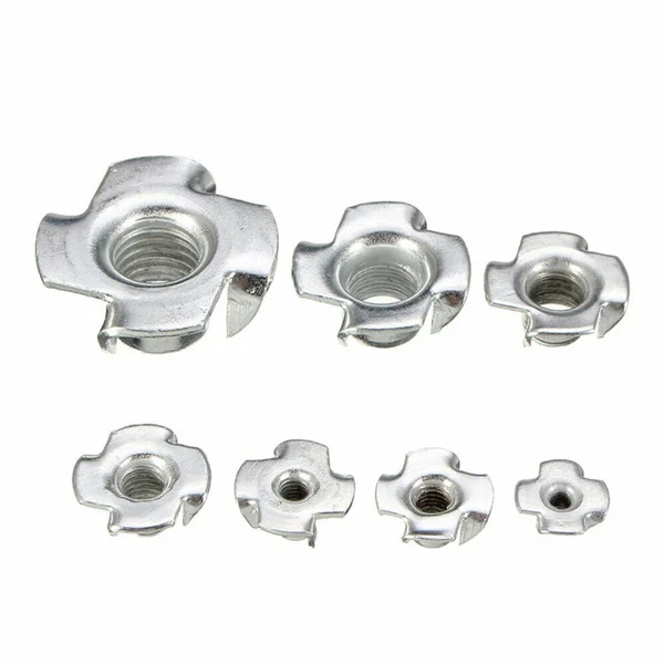 ECROU,M4 10PCS--Écrous à quatre dents en acier au carbone, pour meubles ...