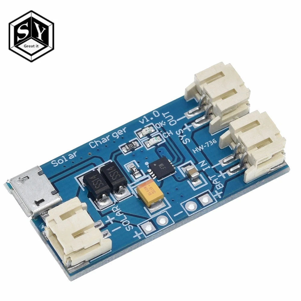 【KAMDSS015】Great IT 500Ma Mini Solar Lipo Charger Board CN3065 Lithium ...
