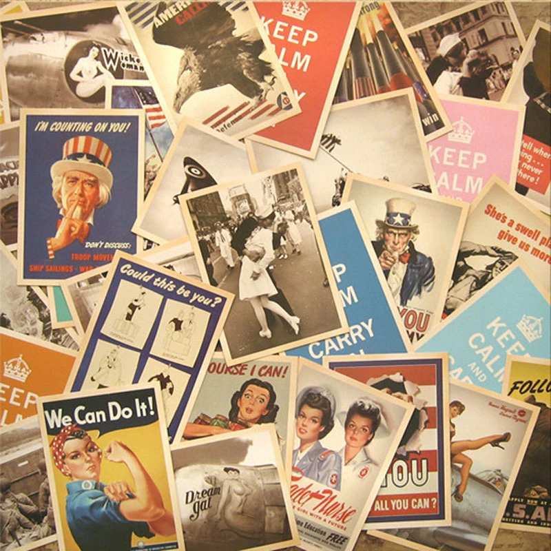 32pcs/lot Vintage Style Ww2 Military Theme Postcards Gift Greeting ...