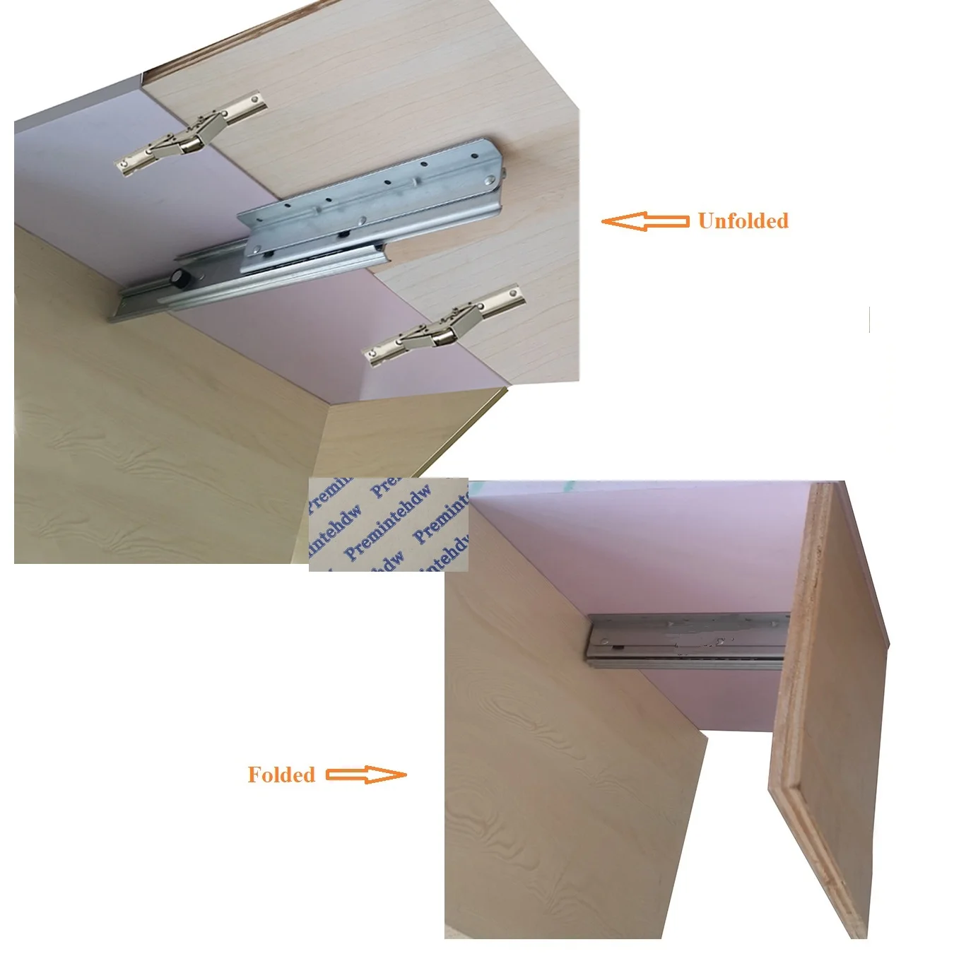 (1 Slide+2 Hinges)/set Pull Out Rail Slide Support With Hinges For ...