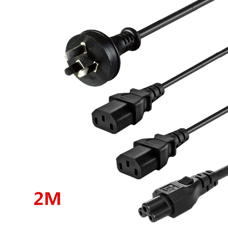 Y Type Splitter Power Cord ,australia Plug 3-prong Male Power Cable ...