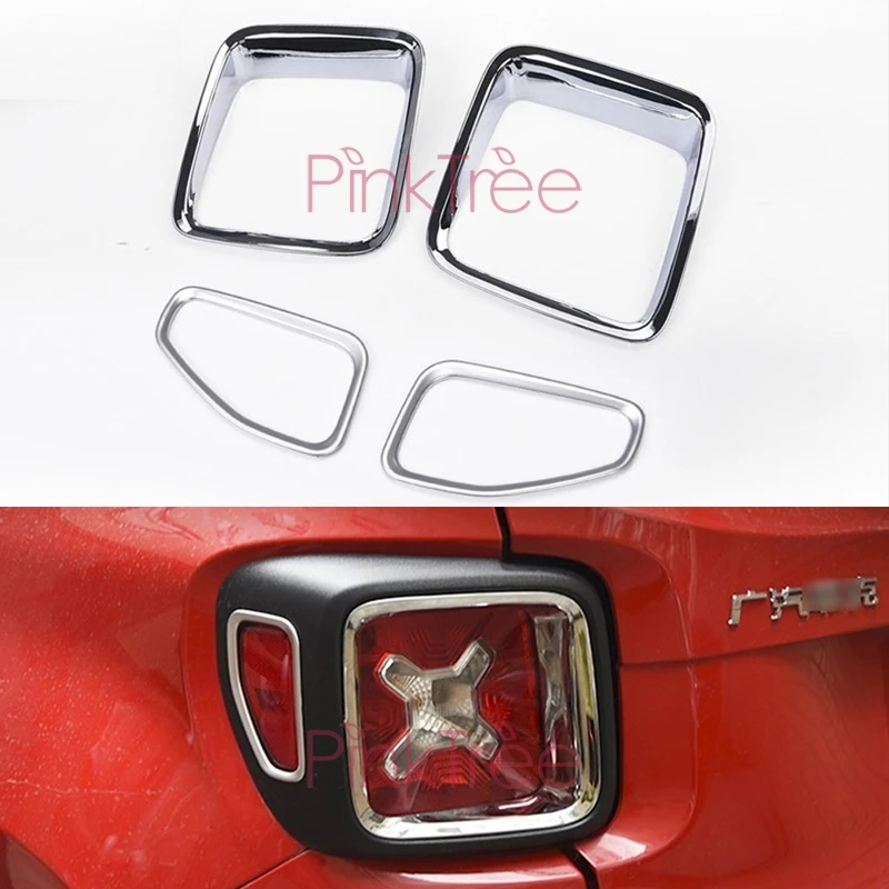 For-Jeep-Renegade-2016-Tail-Lamp-Trim-and-Tail-Side-Light-Cover-Trim ...