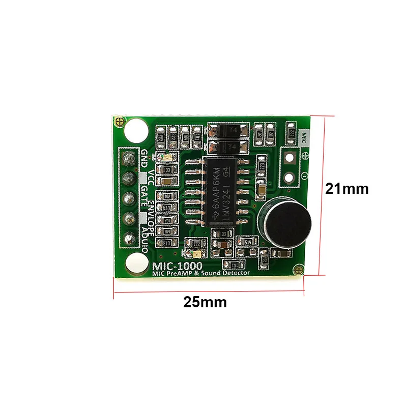 MIC 1000 Microphone Preamplifier Highly Sensitive Sound Detector Analog ...