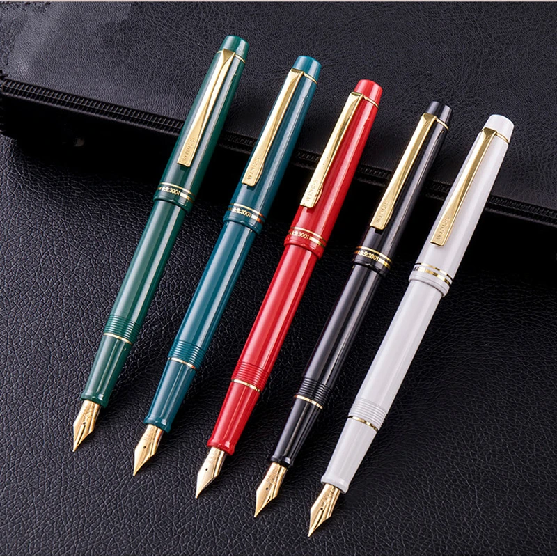 luxury High quality Plastic Fountain Pen classics of rotation golden ...