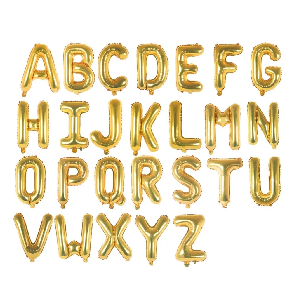 16 Inch A-Z Thin Body Letter Balloon Wedding Happy Birthday Party ...