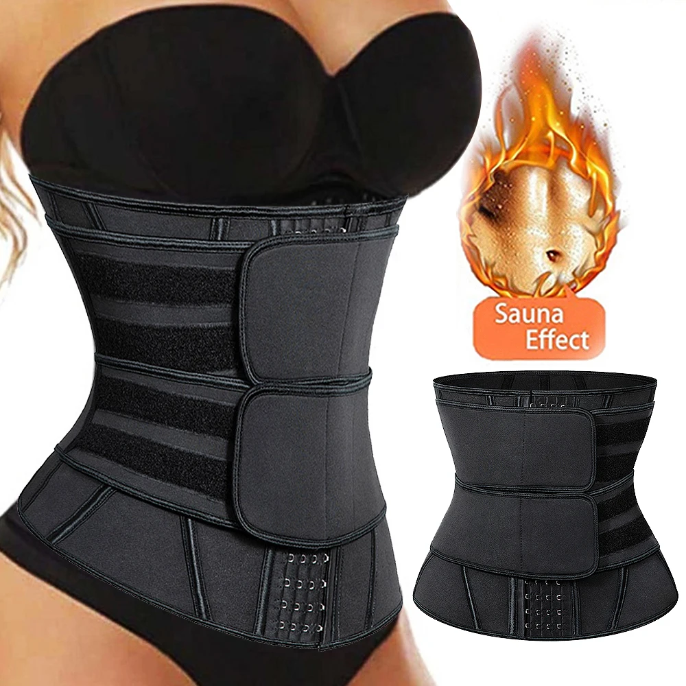 Cinta modeladora abdominal feminina, espartilho de treino sauna ...