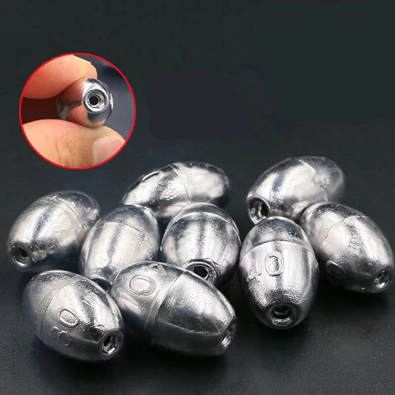 1pack 1g 200g Quick Lead Sinker Fishing Olive Shape Rig Sinkers Angling ...