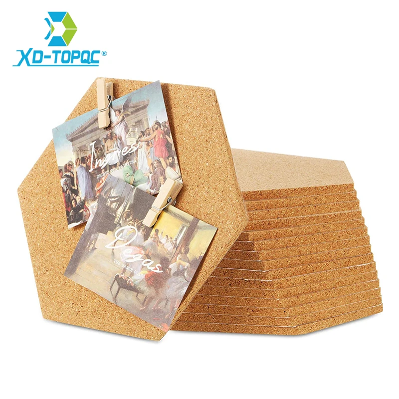 Innovative Equilateral Hexagon Cork Stickers DIY Decorative Postcard ...