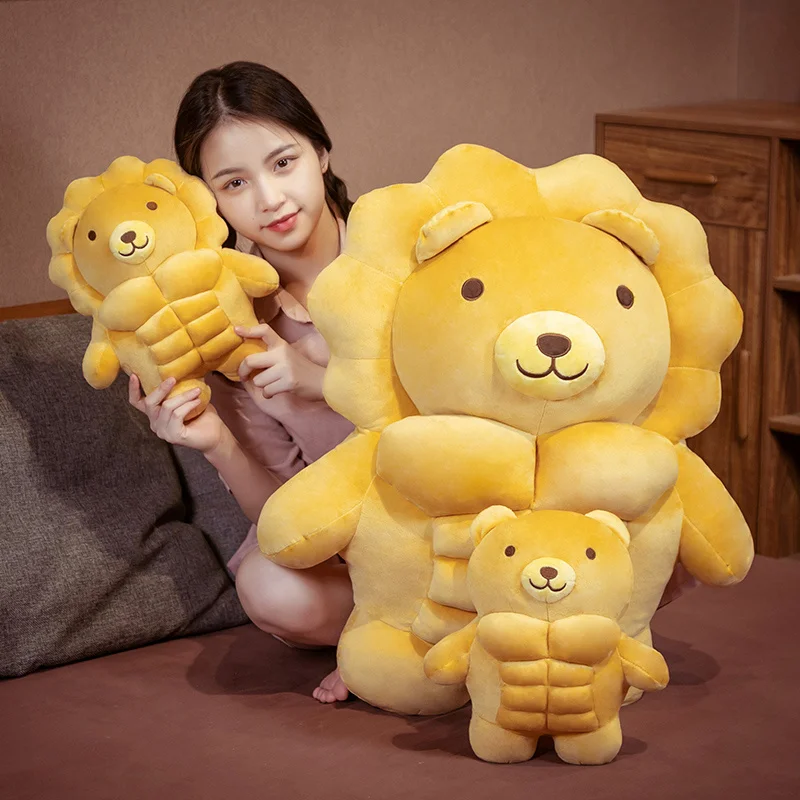 Big Muscle Body Bear Plush Toys Stuffed Pig/Bear/Lion Boyfriend ...
