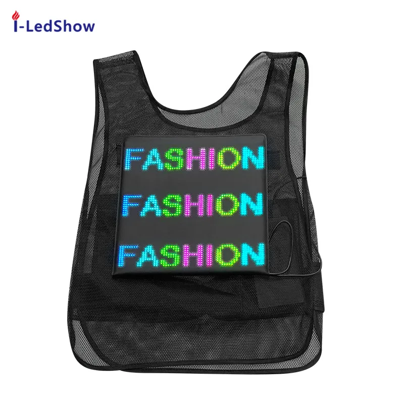 Advertising LED vest with LED screen WIFI Bluetooth APP control LED ...