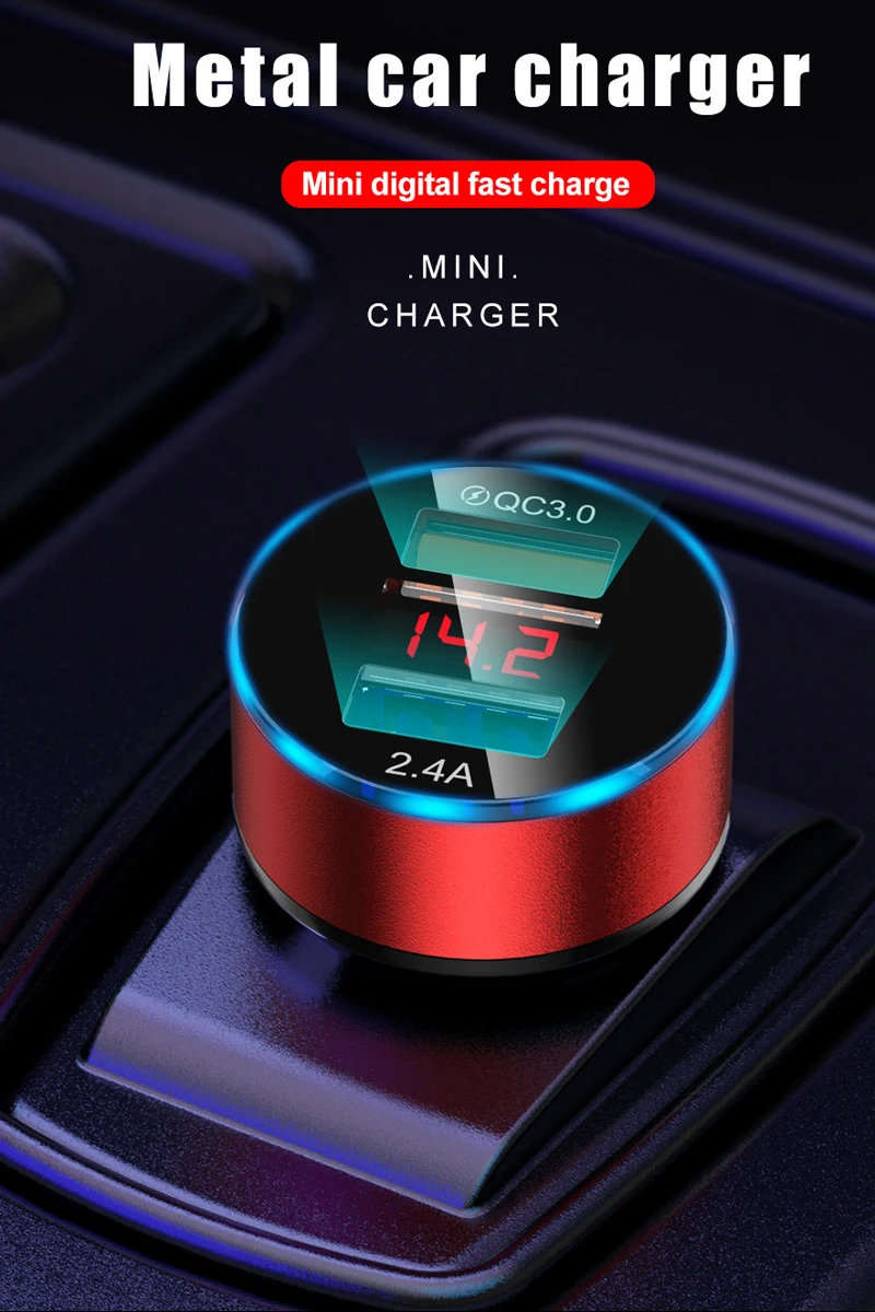 Chargeur USB 5A pour voiture avec câble de données,charge rapide,Type c ...