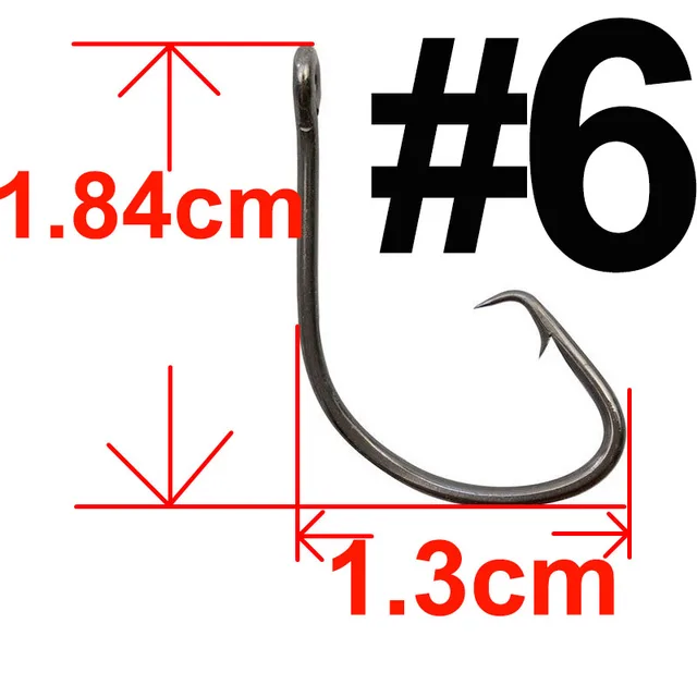 20pcs Offset Sport Circle Fishing Hook Carp Fishhook Jig Big Barbed ...