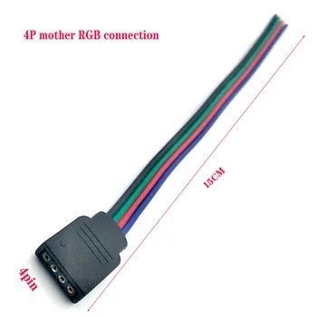 5Pcs 4Pin 5Pin LED Cable Male Female Connector Adapter Wire For 5050 3528 SMD RGB RGBW led Strip ...