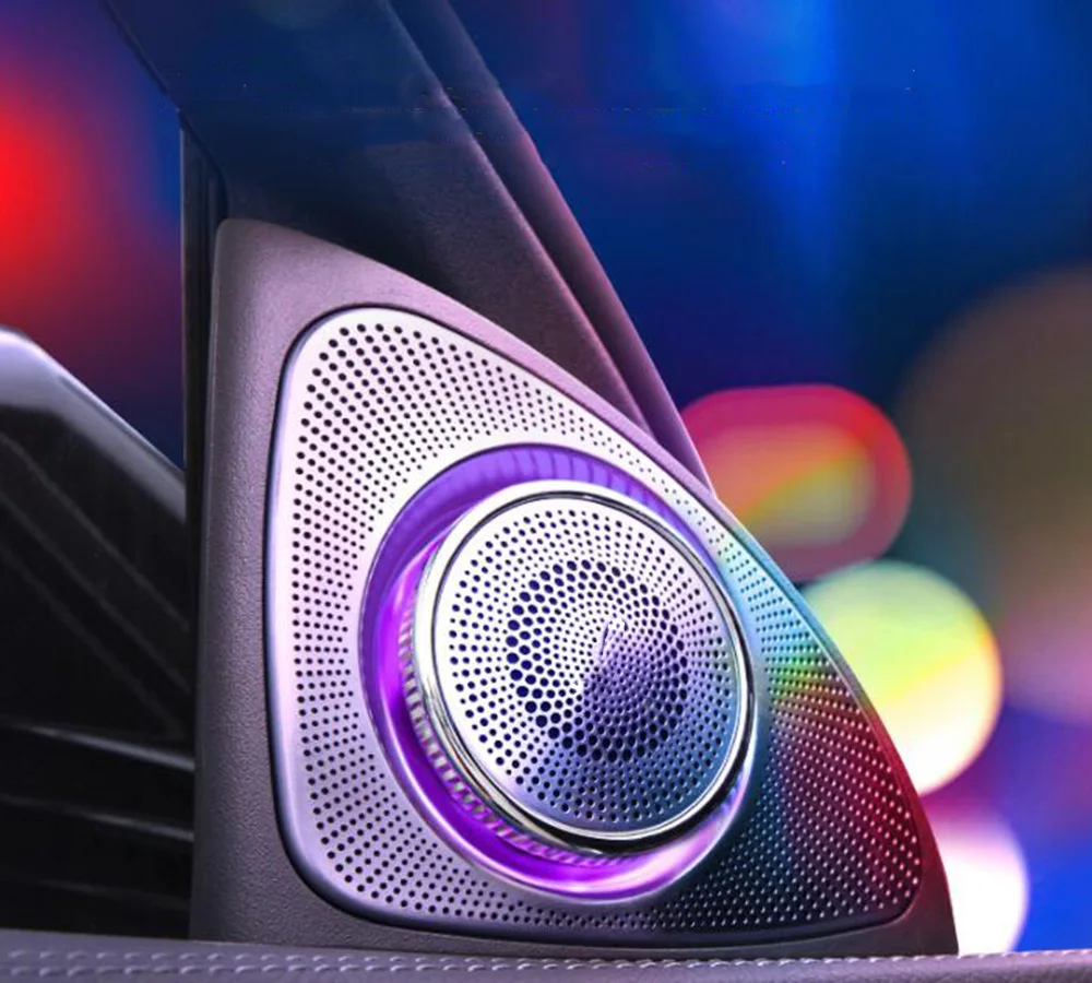 RGB LED 메르세데스 GLC 클래스 X253 3D 스피커 사운드 오디오 스피커 회전 오디오 3D 로타리 트위터 스피커 led ...
