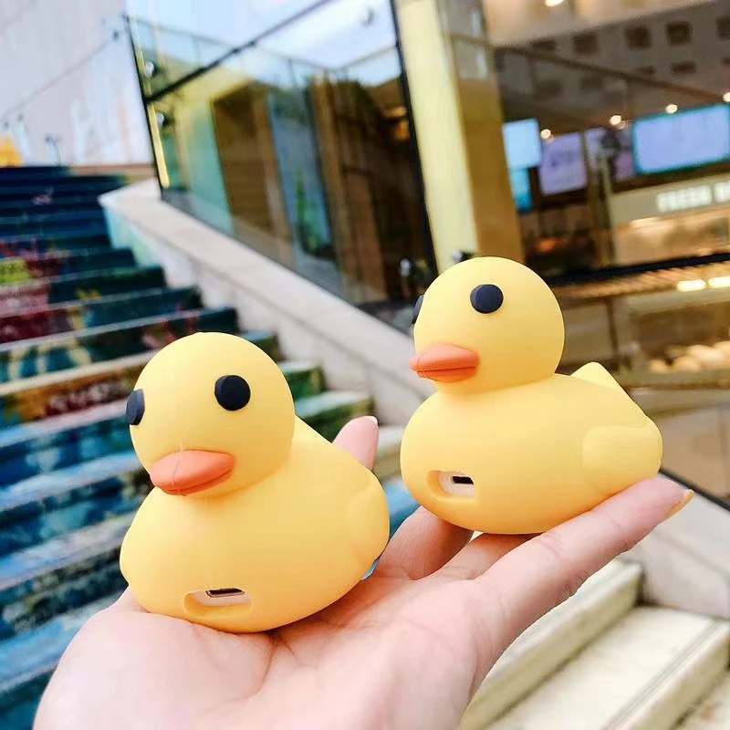 3D-Little-Yellow-Duck-Cartoon-for-Airpods-Case-Soft-Case-for-Airpods-2 ...