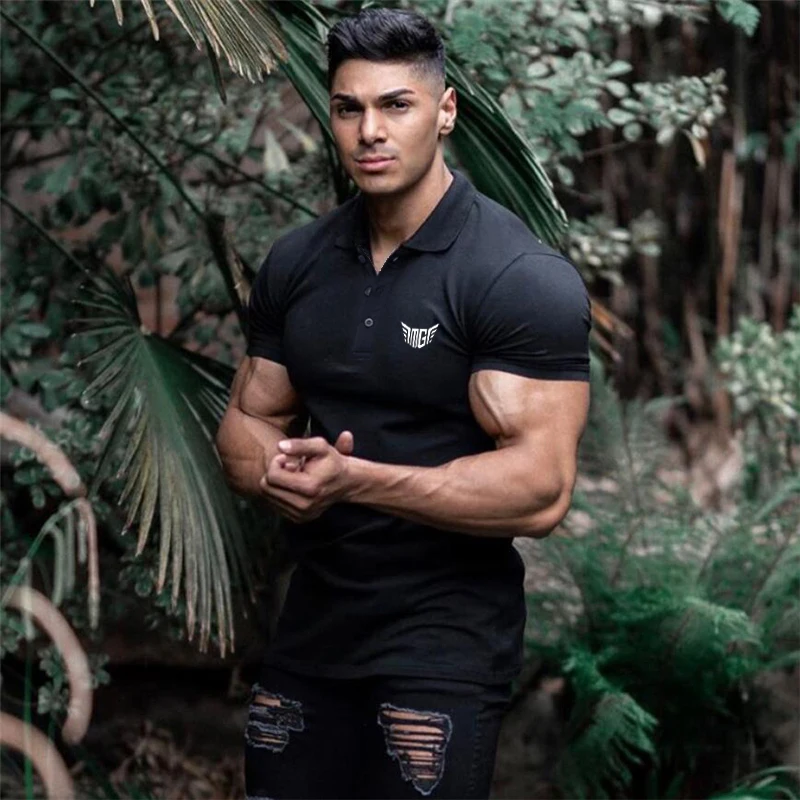 Muscleguys-Brand-Men-Compression-Polo-Shirt-Cotton-Tops-Fashion-Sport ...