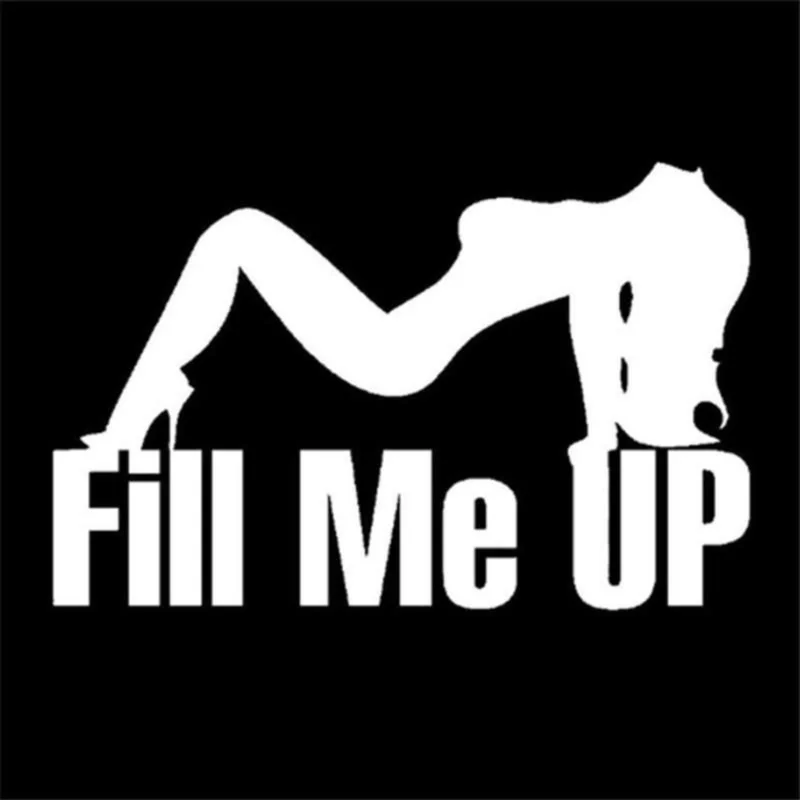 Fill Me Up Car Sticker Filled With Fuel Tank Cover Car Sticker Laser ...
