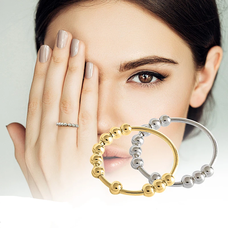 Bagues créatives Anti Stress et Anti Stress pour hommes et femmes bijou ...