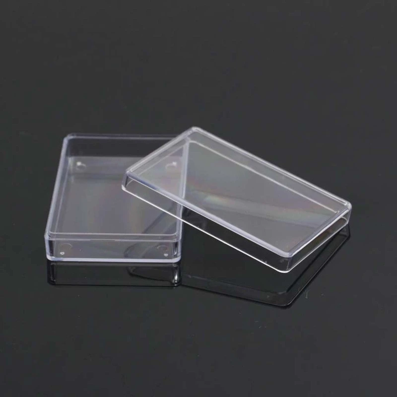 Rectangular Transparent Plastic Storage Case Playing Card Container ...