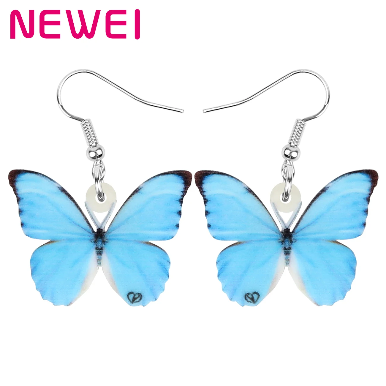 Kalt stellen Zugriff Rakete schmetterling ohrringe blau ...