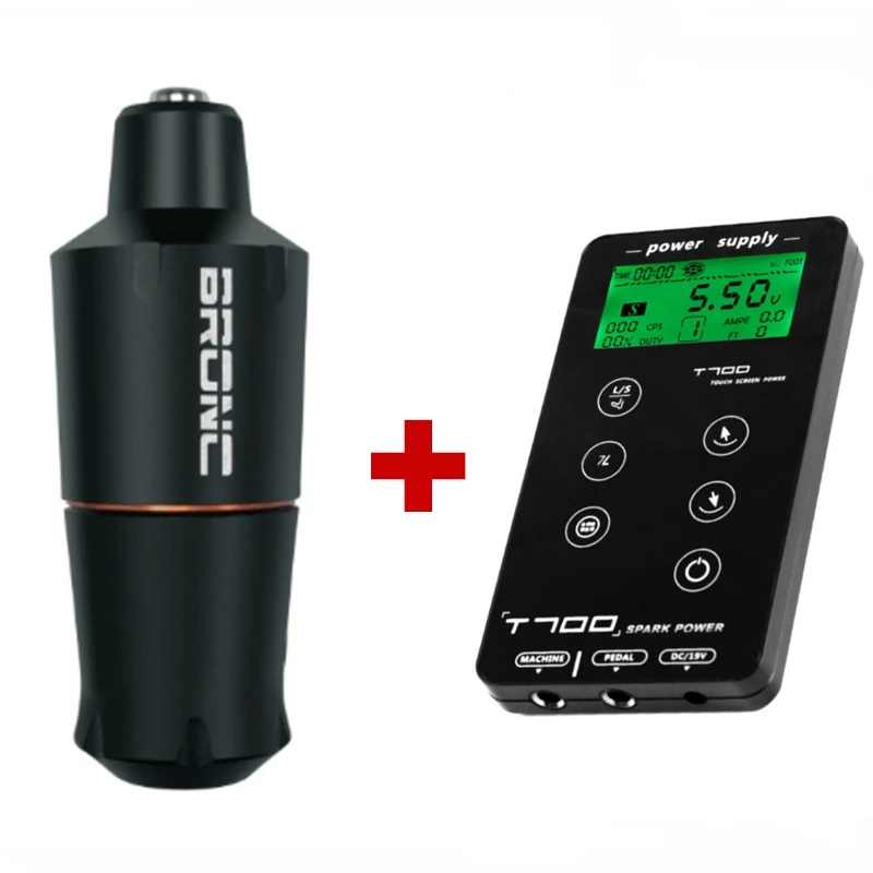 Original Top Bronc Mini Tattoo Machine Short Pen Swiss Motor With T 700 ...