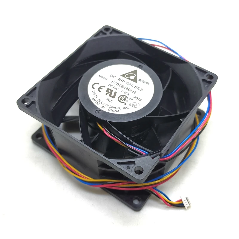 48V cooling fan 8cm For Delta 8038 pfb0848uhe 48V 0.65a double ball 4 wire PWM high wind 8cm ...