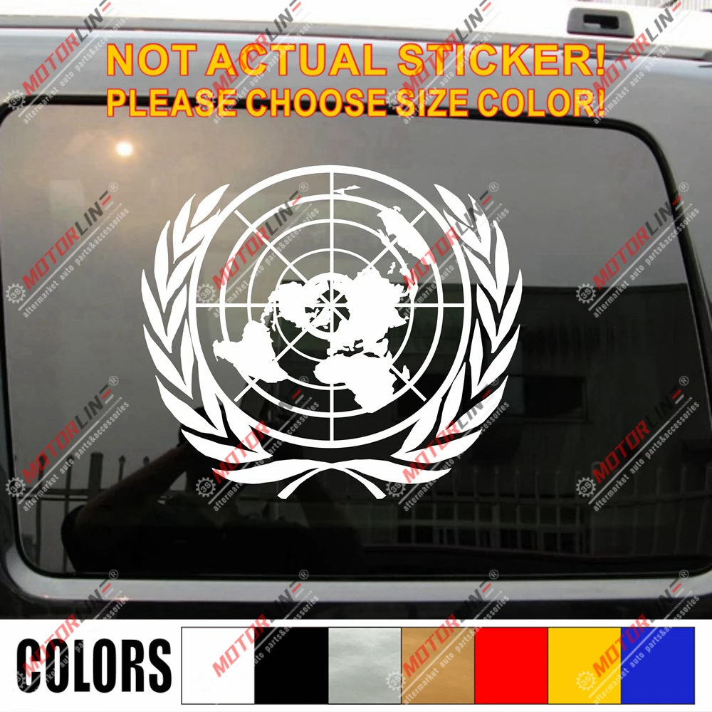 Un United Nation Vinyl Car Decal Bumper Sticker It's Your World - Car ...