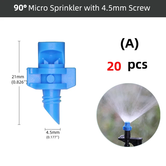 20-100pcs 90/180/360 Degree Refraction Nozzle Threaded Connection ...