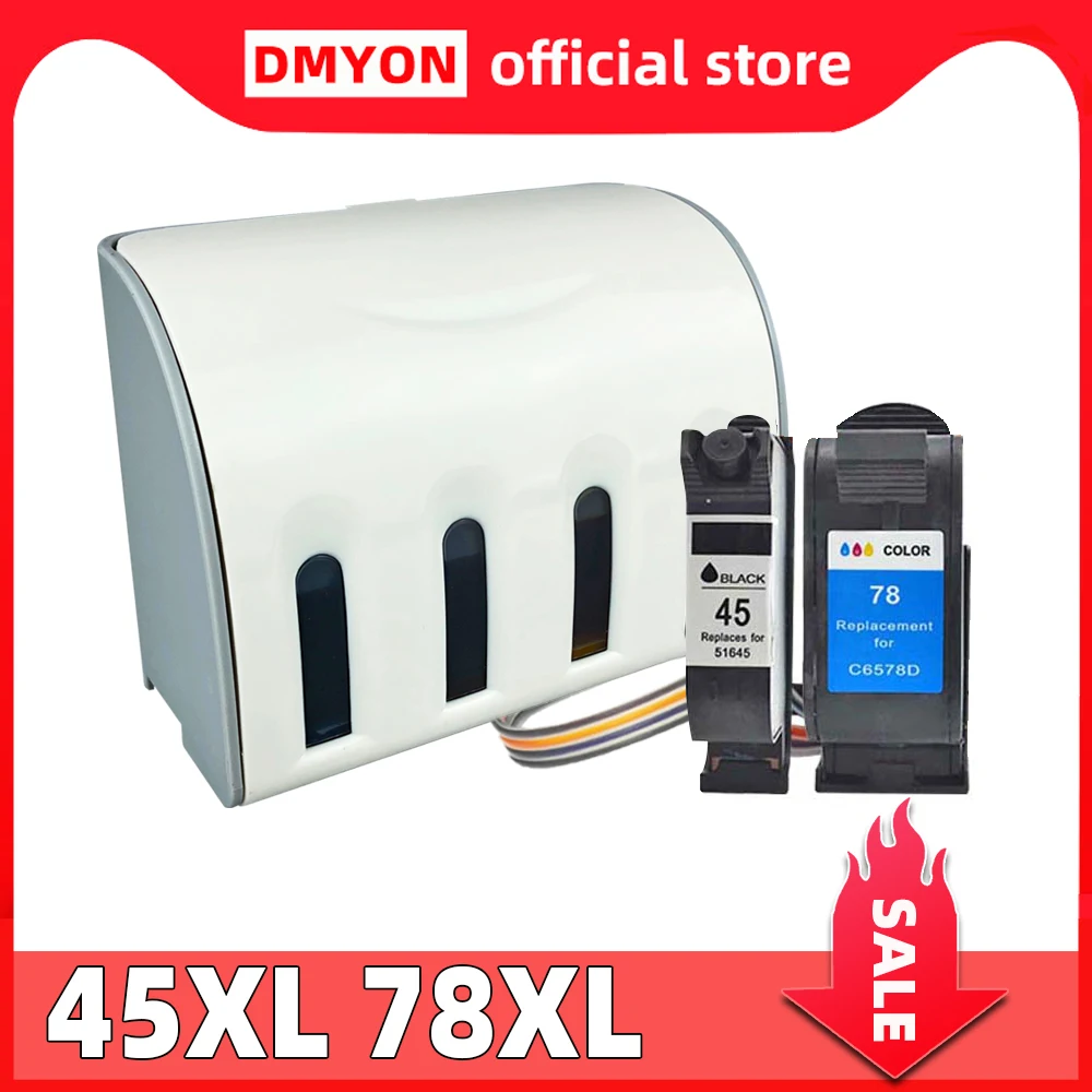 DMYON 45 78 CISS Bulk Ink Compatible for HP 45 78 Deskjet 1100 1115 ...