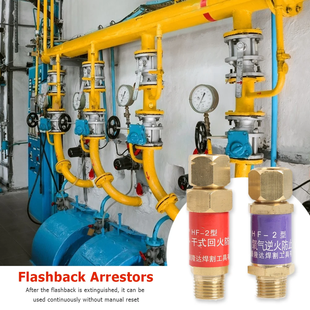 2Pcs Flashback Arrestor Oxygen Acetylene Propane Check Valve Flame ...