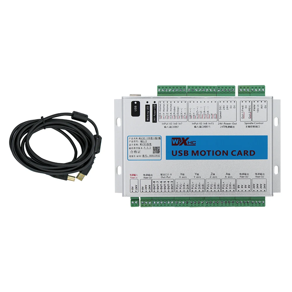 Xhc Mach3 Cnc Usb Wireless 4 Axis Motion Control Card Breakout Board ...