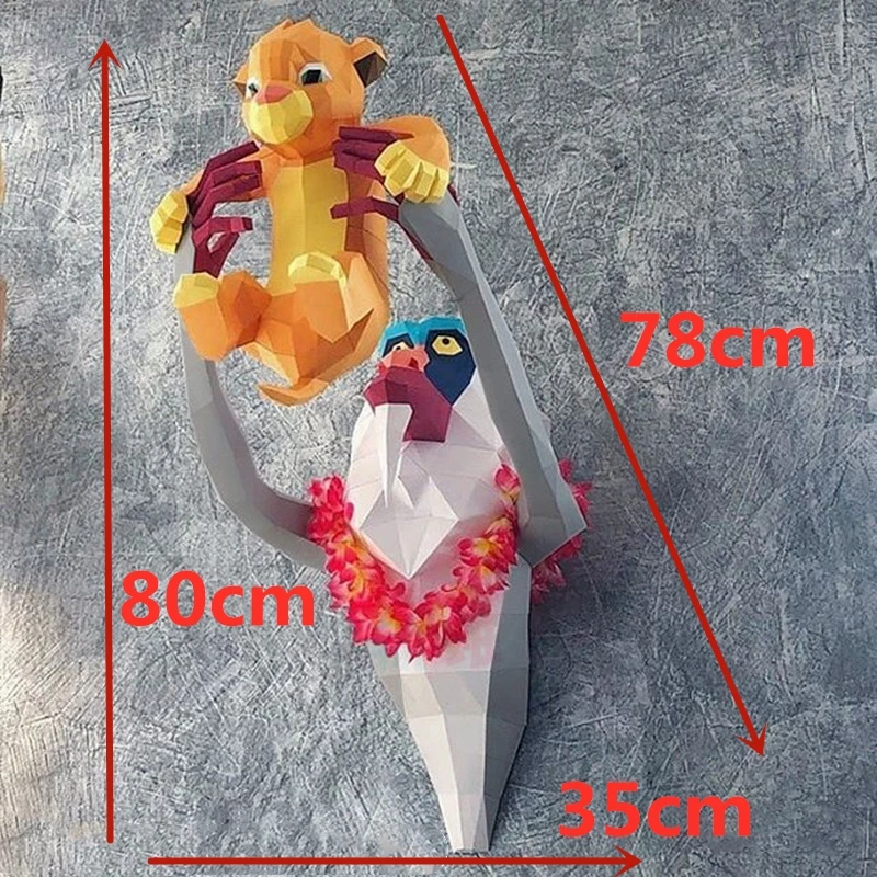 Creative-3D-Paper-Model-DIY-Manual-Lion-King-Kion-Simba-paper-model ...