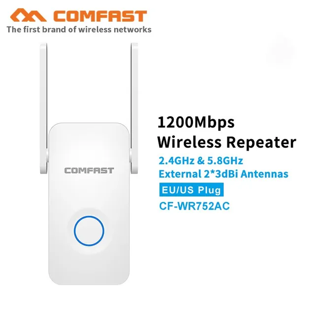 COMFAST 1200Mbps Wall Plug Router AC1200 Dual Band Wireless Wi-Fi ...