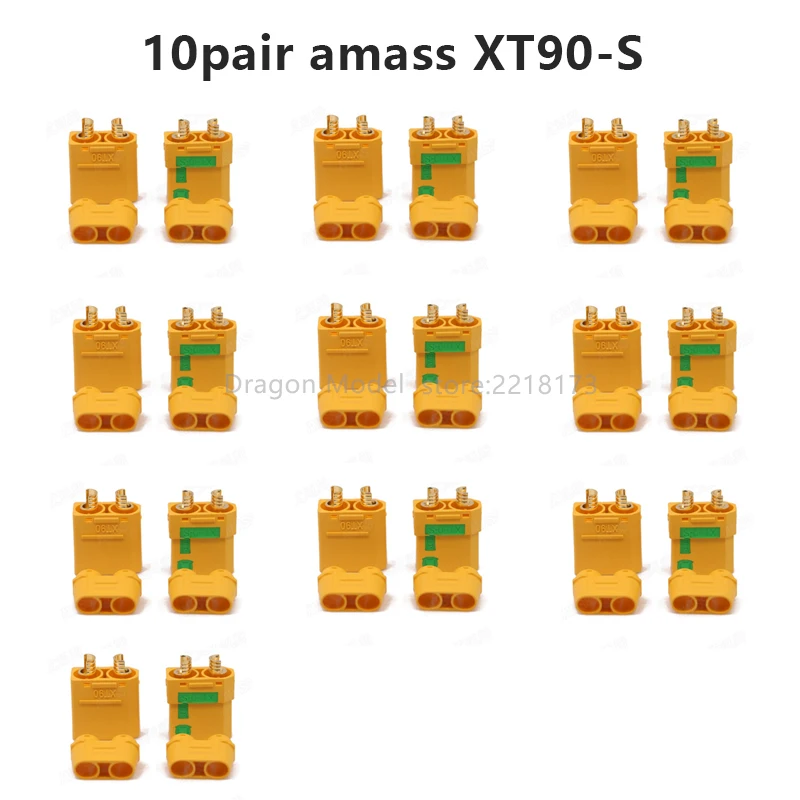 Amass XT90S XT90 S XT90 XT90H 커넥터, 배터리 ESC 및 충전기 리드용 스파크 방지 수 암 커넥터|부품 & 액세서리| - AliExpress