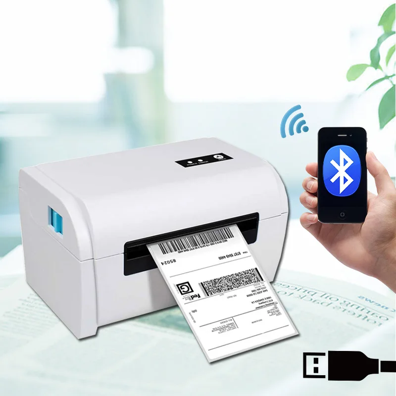 Bluetooth Thermal Label Printer Barcode Sticker 4inch Usb Port Printing ...