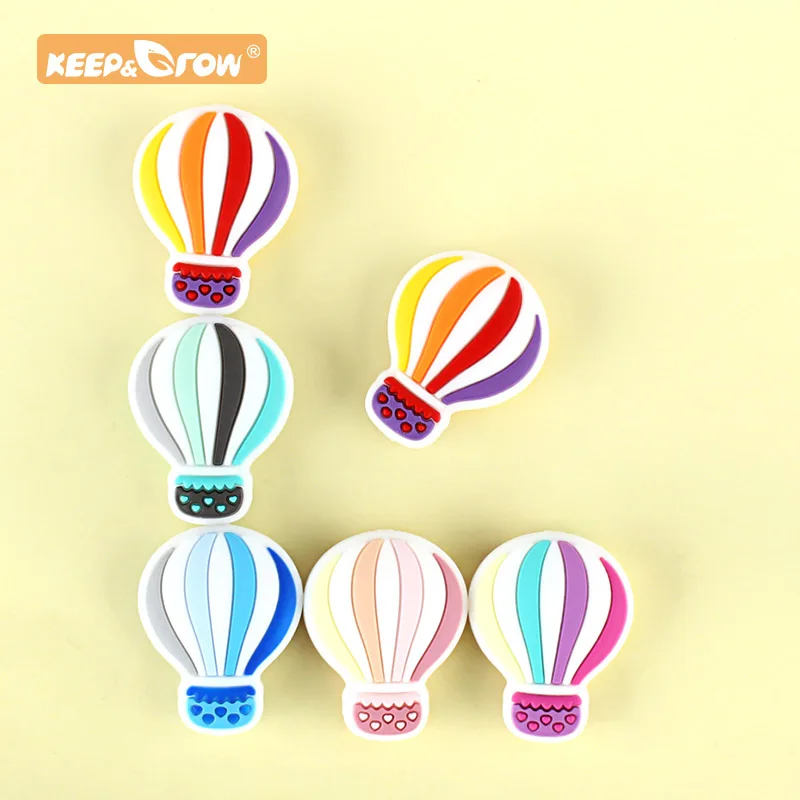 Silicone Teething Hot Air Balloon Beads | Silicone Beads Teething Toy ...