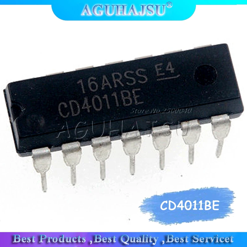 10Pcs-CD4011-CD4011BE-HEF4011BP-HEF4011-Dip-14-Quad-2-Ingang-Gebufferde ...