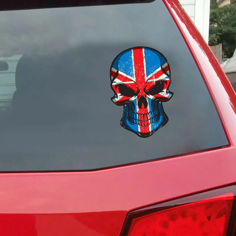 Personalized Skull of the British flag Sticker Funny PVC Car Stickers ...