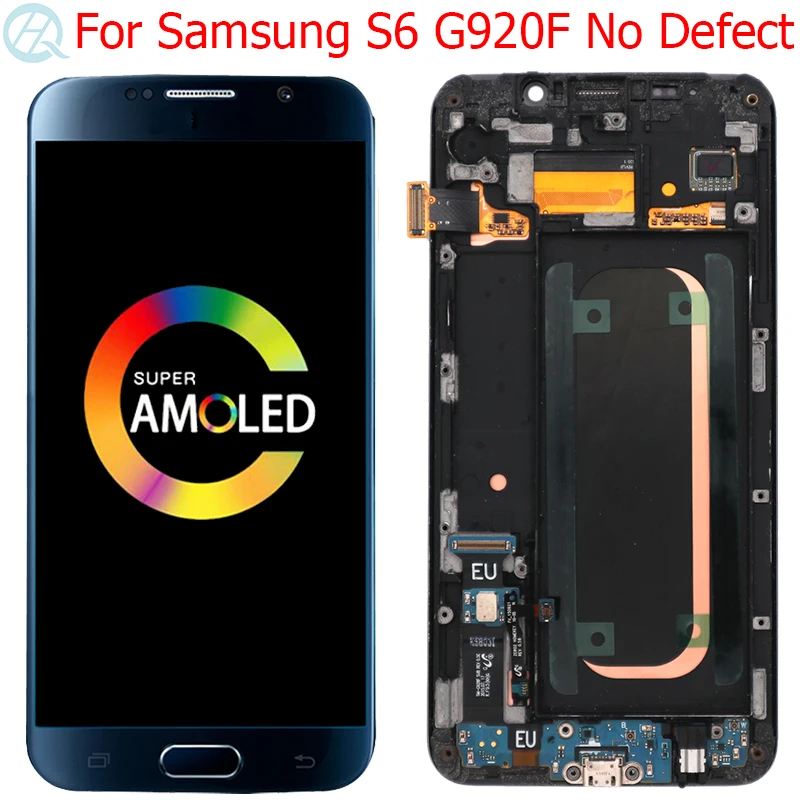 Original Super Amoled Lcd For Samsung Galaxy S6 Display With Frame 5.1 ...
