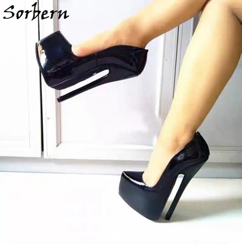 Sorbern 12 Inch Extreme High Heel Mules Women Shoes Crok Wedges ...