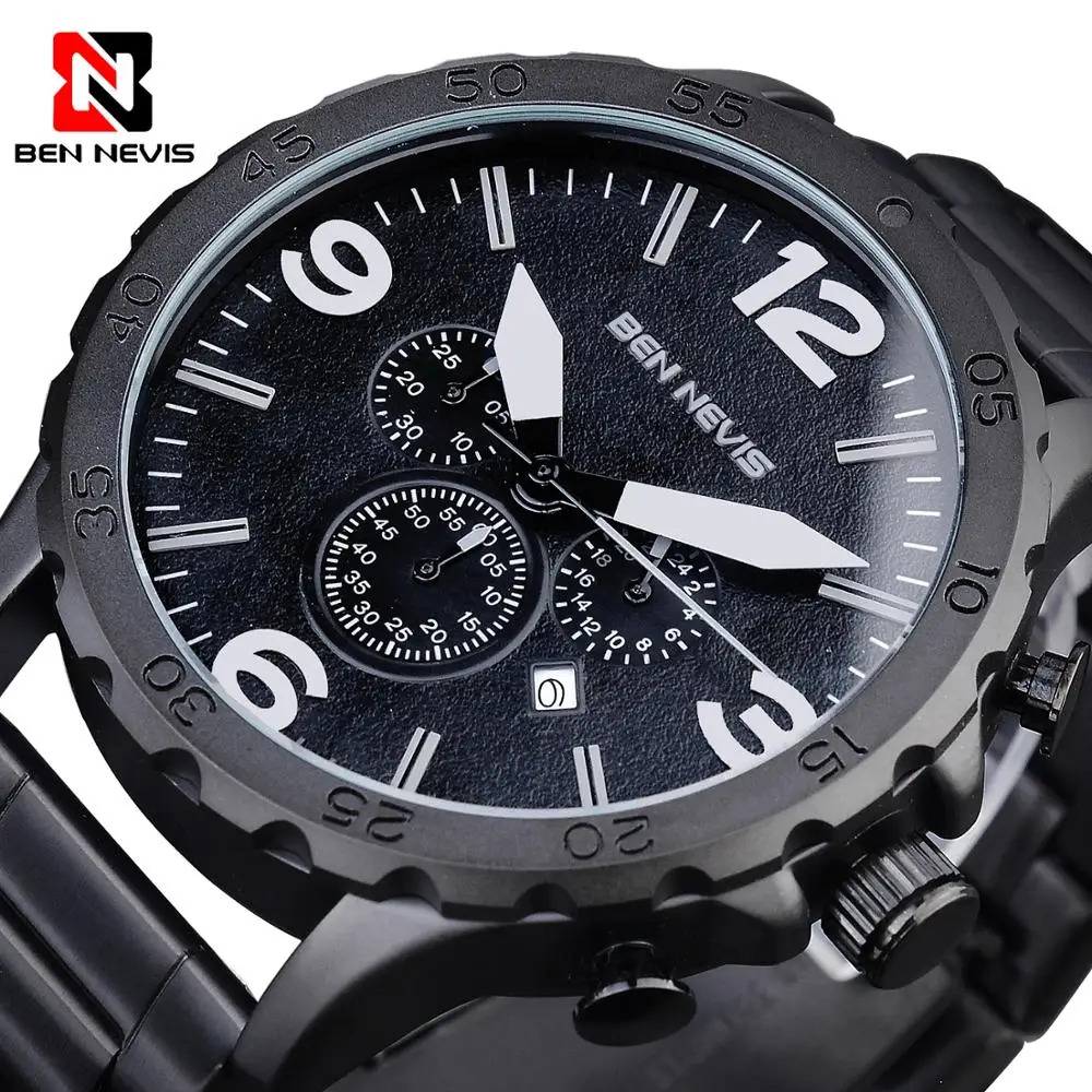 Quartz-Watch-Men-BEN-NEVIS-Chronograph-Waterproof-Watch-Male-Black ...