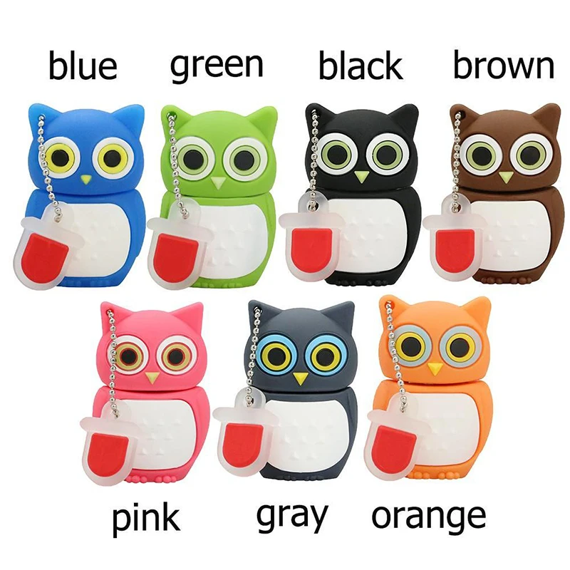 Usb Flash Cartoon Owl Style Pen Drive 128GB 64GB 32GB 16GB 8GB Pendrive ...