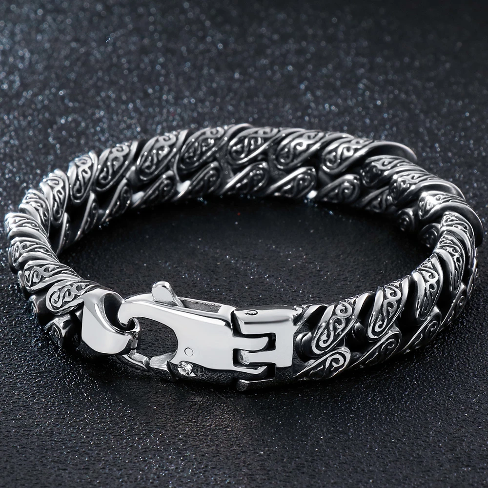 Massive Heavy Stainless Steel Bracelet For Men Men's Link Chain ...